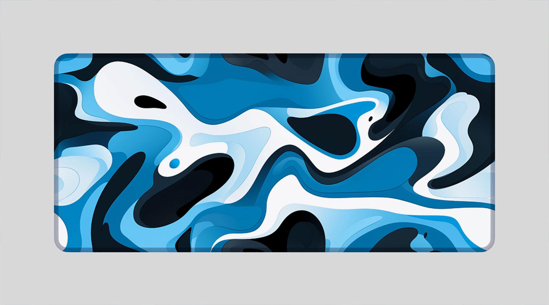 LIQUID BLUE - Pattern Design - XXL Gaming Mauspad – Deskyou